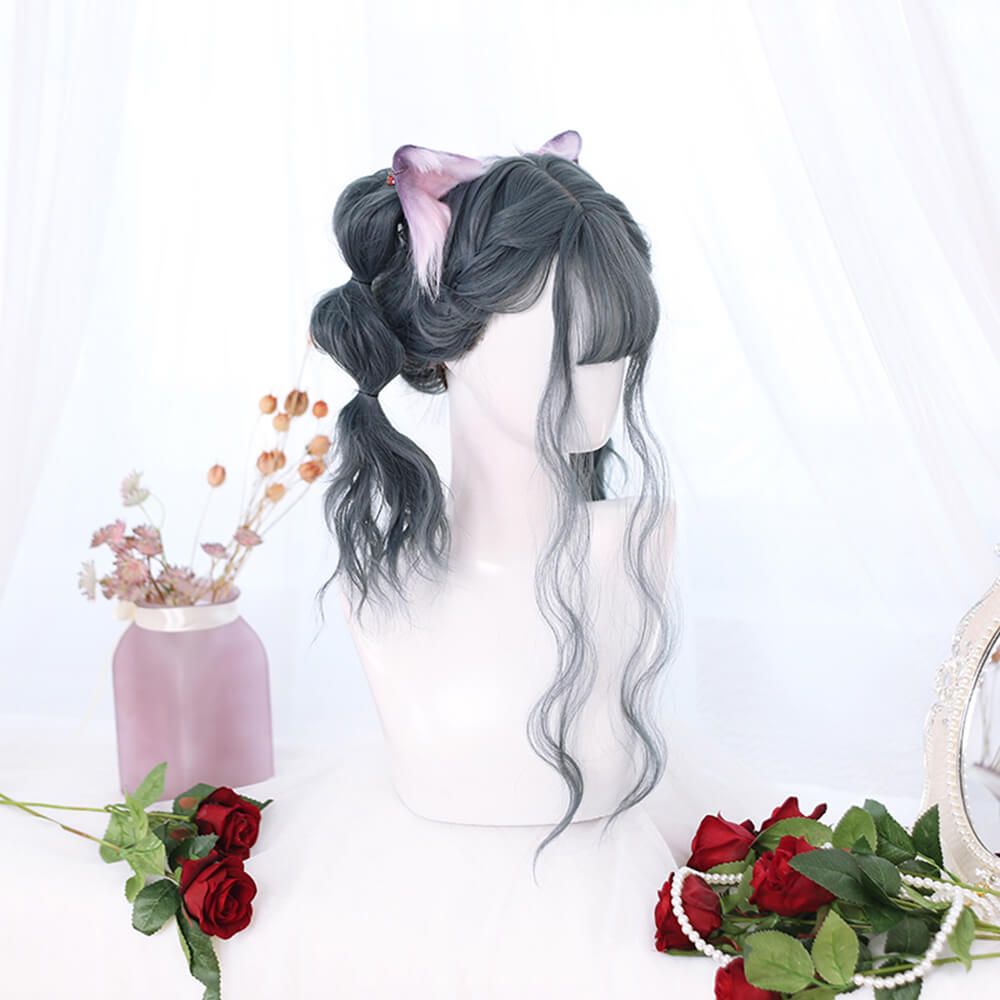 Prussian Blue with Side Ponytails Lolita Wig – Animee Cosplay